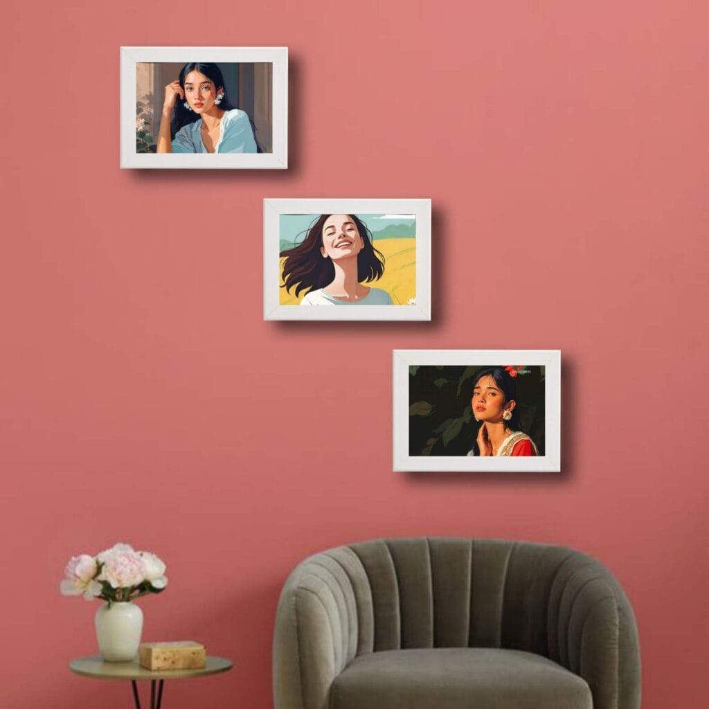 Pure White Edge Photo Frame - Amber Frames